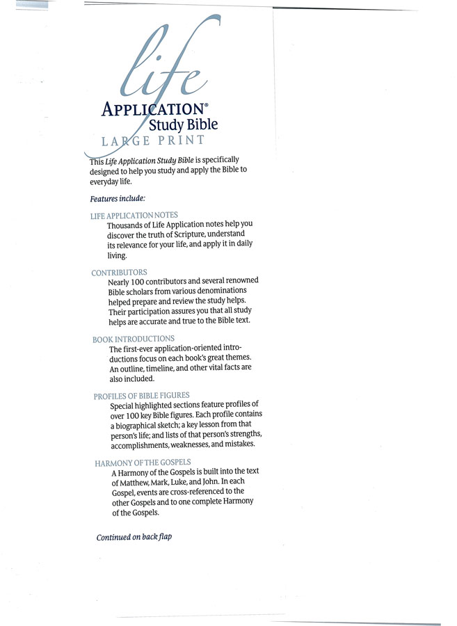 Life Application Study Bible